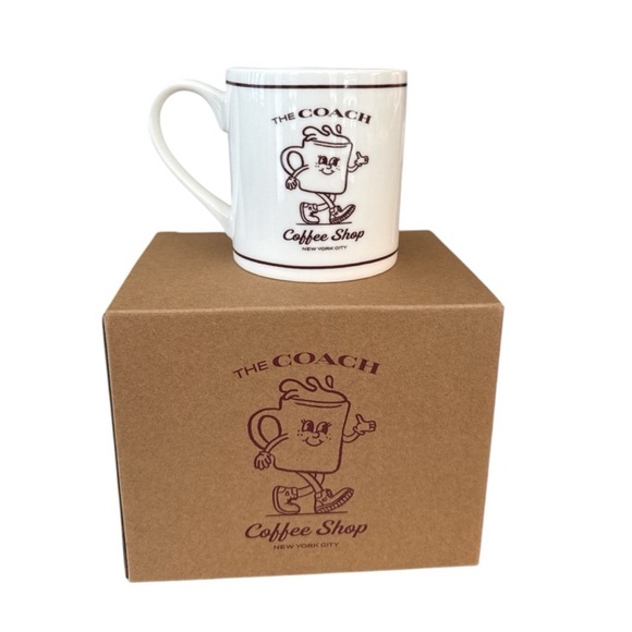 Coach | Dining | Coach Coffee Shop New York City White Brown Coffee Tea ...